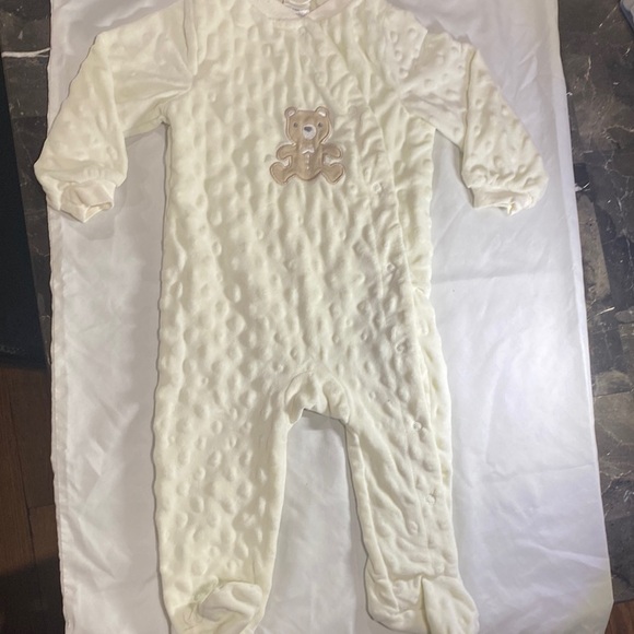 One Pieces | Cream Baby One Piece With Bear Design | Poshmark